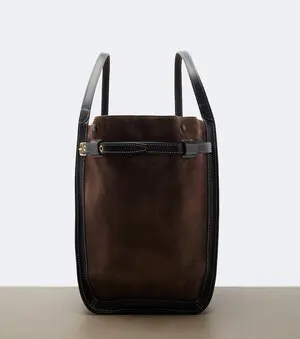 TOD'S T Timeless Medium Suede Tote Bag