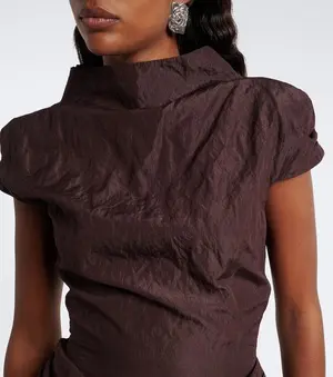Magda Butrym Draped Cotton-blend Minidress