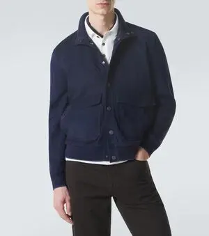 Canali Suede Bomber Jacket