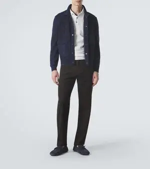 Canali Suede Bomber Jacket