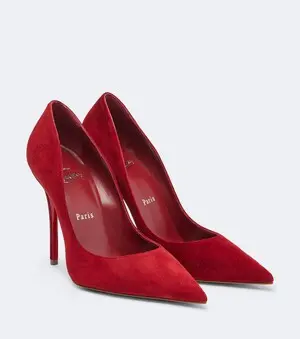 CHRISTIAN LOUBOUTIN Miss Z Suede Pumps - Red