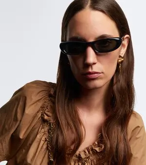 Saint Laurent Sl 557 Shade Plump Rectangular Sunglasses - Black