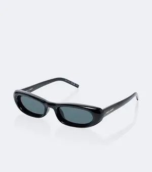 Saint Laurent Sl 557 Shade Plump Rectangular Sunglasses - Black