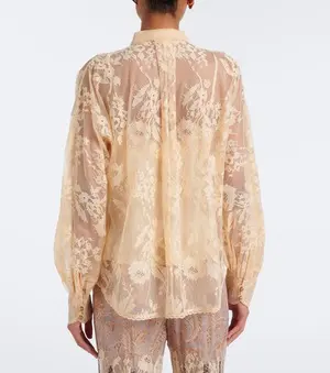 Zimmermann Valiant Tie-neck Lace Blouse
