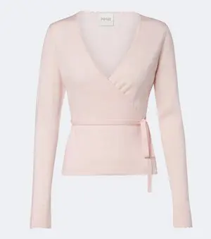 Posse Maisie Wool Wrap Top - Pink