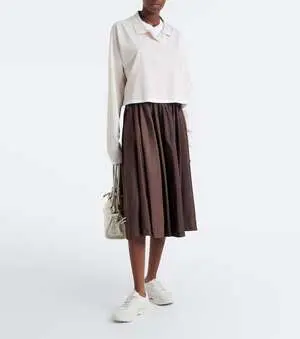 Prada Suede-trimmed Sneakers