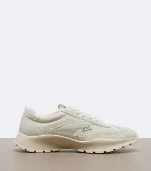 Prada Suede And Fabric Lace-up Sneakers