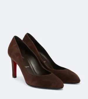 CHRISTIAN LOUBOUTIN Fannylove Suede Pumps - Brown