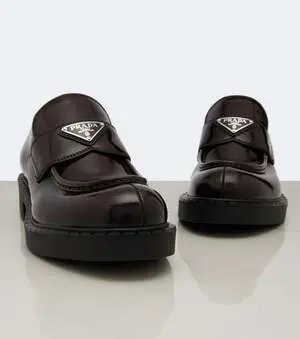 Prada Chocolate Leather Loafers