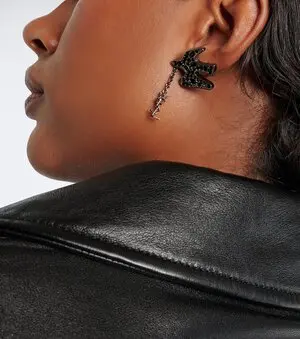 Saint Laurent Cassandre Crystal-embellished Earrings