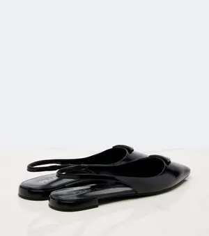 Prada Leather Slingback Ballet Flats
