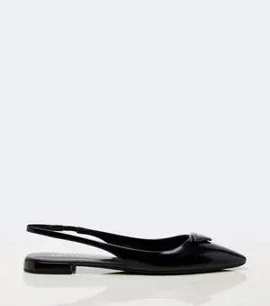 Prada Leather Slingback Ballet Flats
