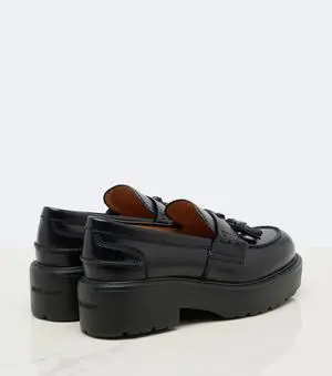Miu Miu Leather Platform Loafers