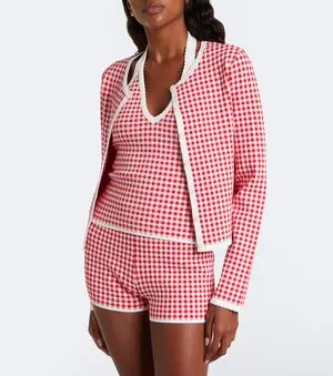 Posse Micah Gingham Halterneck Top - Red