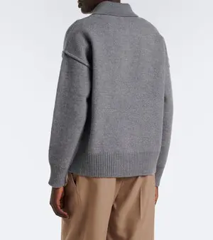AMI Paris De Coeur Wool Polo Sweater