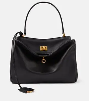 Balenciaga Rodeo Small Leather Tote Bag - Black