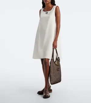 Miu Miu Ivy Medium Raffia Crochet Shopper
