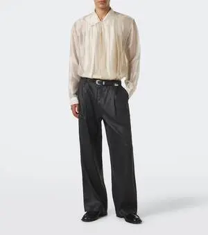 Our Legacy Light Croc-effect Leather Loafers