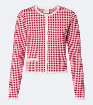 Posse Micah Gingham Cardigan - Red