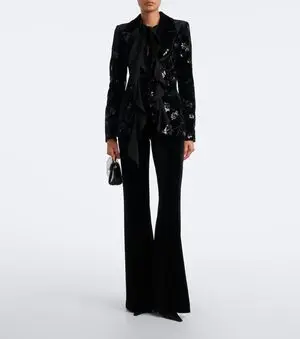 Elie Saab Velvet Flared Pants