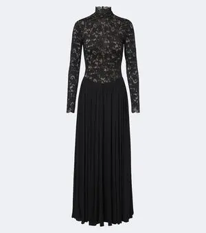 Zimmermann Lace And Jersey Maxi Dress - Black