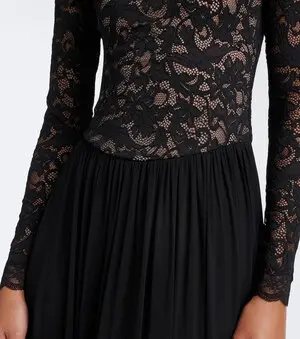 Zimmermann Lace And Jersey Maxi Dress