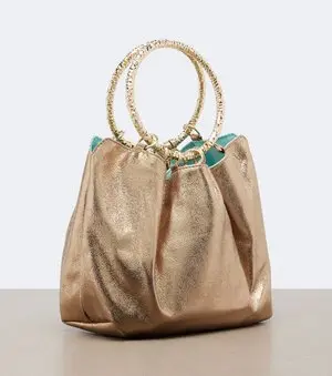 AQUAZZURA Night Stars Mini Leather Top-handle Bag