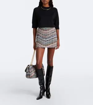 Missoni Knitted Lamé Miniskirt