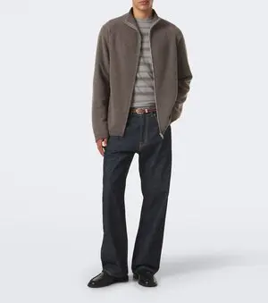Our Legacy Line Wool Zip-up Cardigan