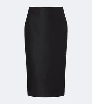 Gucci Silk Faille Pencil Skirt - Black