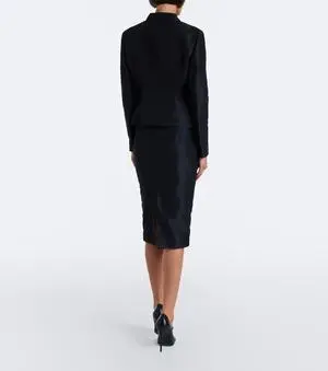 Gucci Silk Faille Pencil Skirt