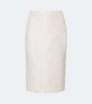 Gucci Silk Faille Pencil Skirt - White