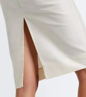 Gucci Silk Faille Pencil Skirt - White