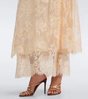 Zimmermann Valiant Caped Lace Maxi Dress