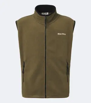 Miu Miu Fleece Zip-up Vest
