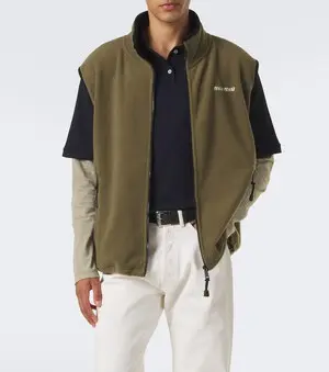 Miu Miu Fleece Zip-up Vest