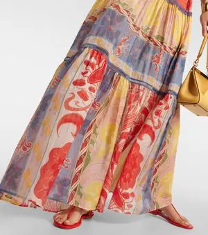 Etro Printed Cotton And Silk Maxi Dress