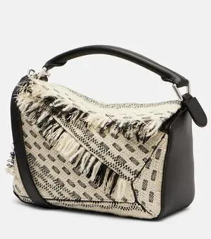 Loewe X Albers Puzzle Small Leather Top-handle Bag - Black