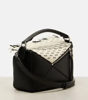 Loewe X Albers Puzzle Leather Top-handle Bag - Black
