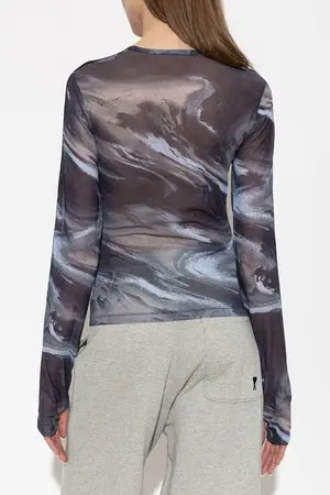 ADIDAS ORIGINALS Transparent Long Sleeve T-shirt With Marble Print