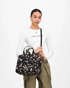 Marc Jacobs Tote Bag In Vintage Floral Canvas With Oversized Bow