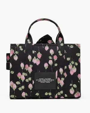 Marc Jacobs Tote Bag In Vintage Floral Canvas With Oversized Bow