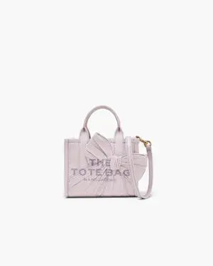 Marc Jacobs Crossbody Tote In Canvas With Oversized Bow - Light Iris