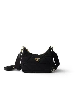 Prada Quilted Re-nylon Shoulder Bag - Black