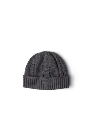 Prada Wool Beanie - Grey