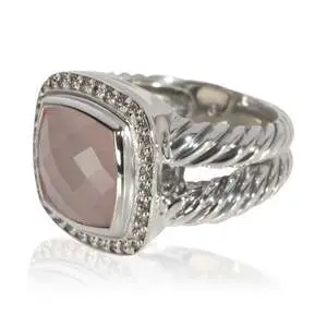 David Yurman Sterling Silver Quartz And Diamond Albion Ring