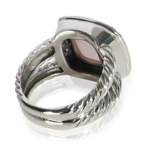 David Yurman Sterling Silver Quartz And Diamond Albion Ring