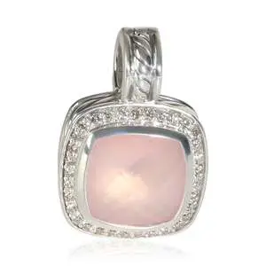 David Yurman Sterling Silver Quartz And Diamond Albion Pendant - Sterling_silver