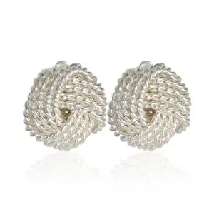 Tiffany & Co. Sterling Silver Knot Stud Earrings - Sterling_silver