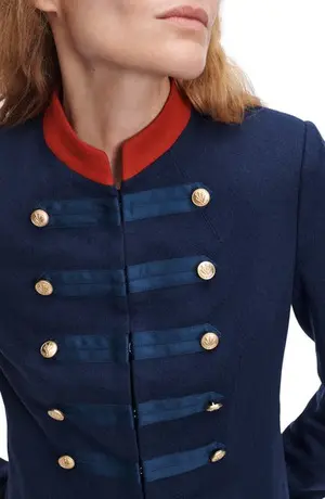 Rag & Bone Mercer Regalia Wool Blazer - Navy